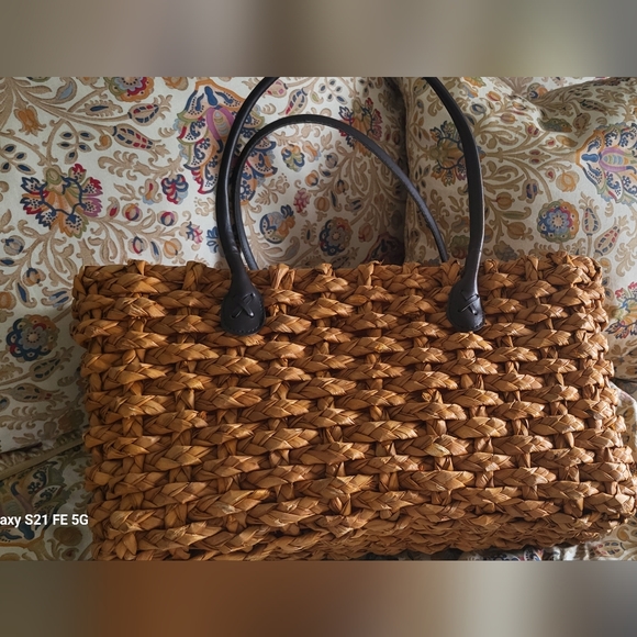 Bags | Large Straw Bag Lined | Poshmark